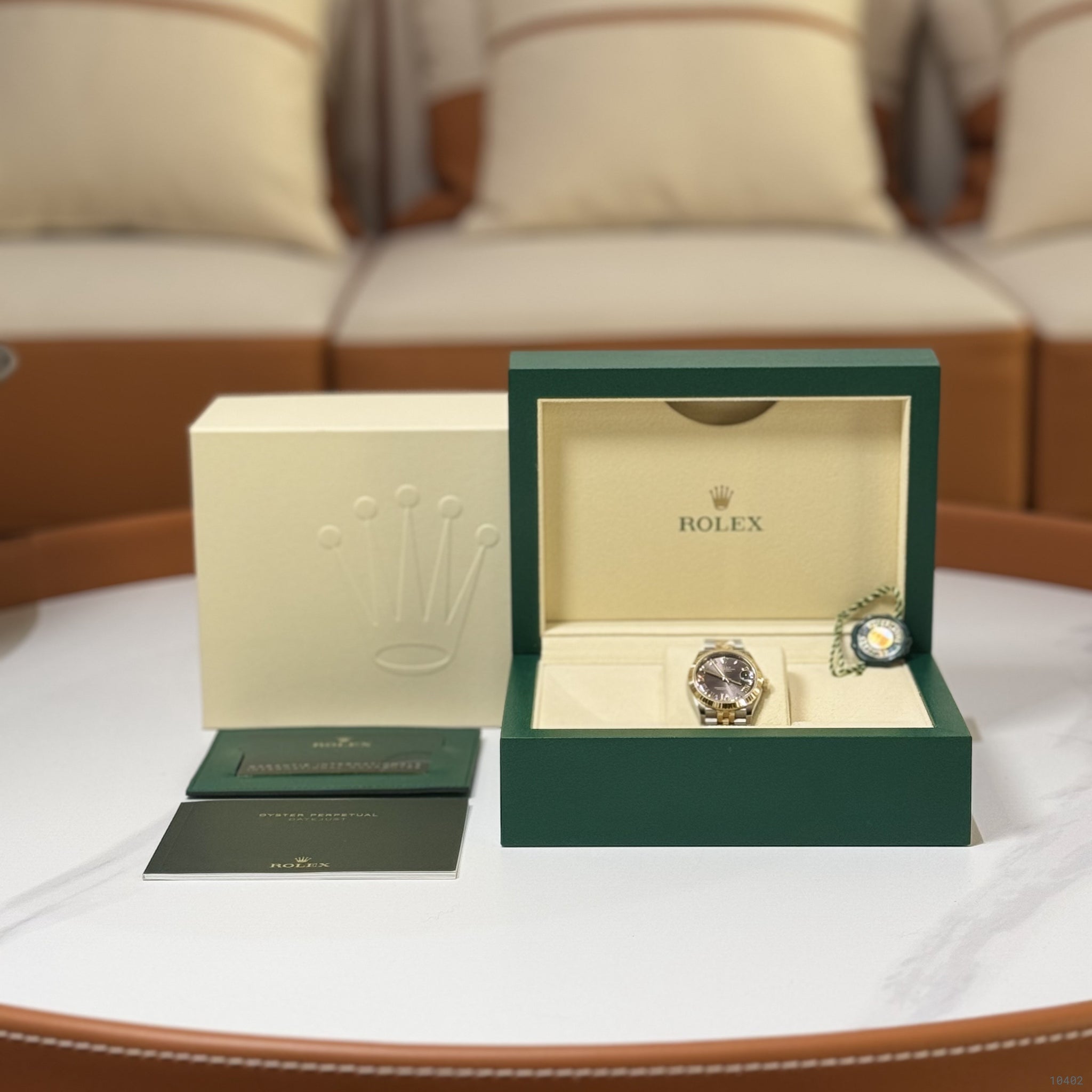 ROLEX DATEJUST 31MM OYSTERSTEEL, YELLOW GOLD REF 278273 COFFEE DIALED