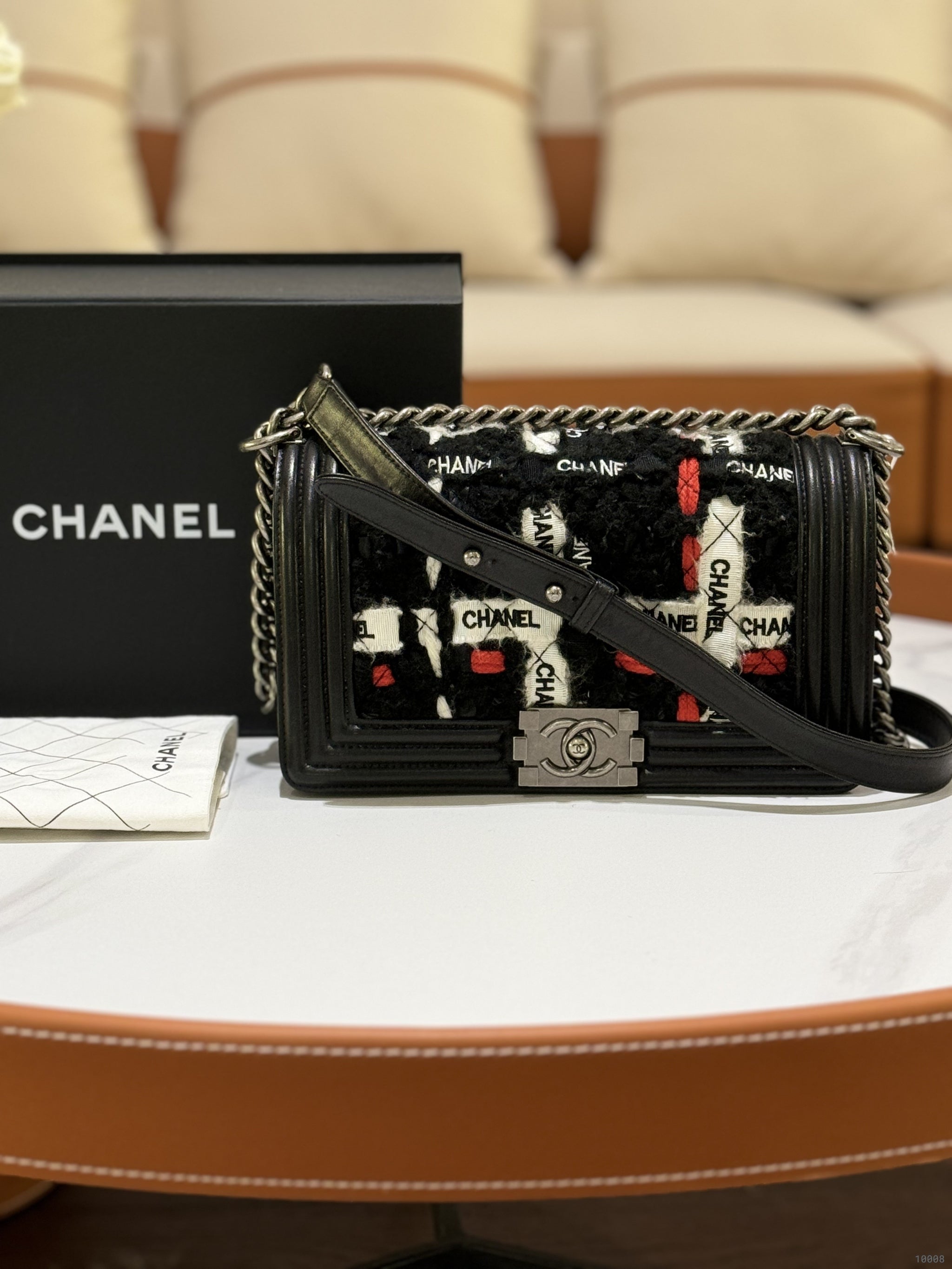 CHANEL LEBOY SEASONAL WITH SILVER CHAIN